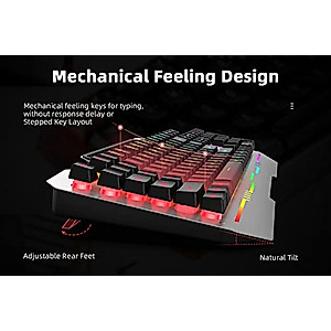 AULA Gaming Keyboard and Mouse Combo, RGB Backlit Computer Keyboard and Gaming Mouse, Wired Gaming Keyboard Set for Windows PC Gamers