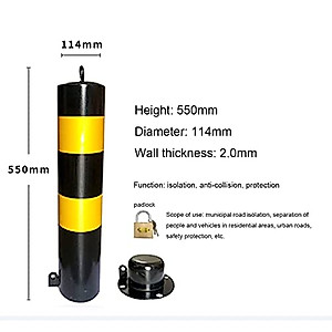 NOGRAX Parking Post, Parking Barrier, for Parking Lot ?Traffic Cones,Parking Barriers,Parking Space Lock, Parking Pile, Ground Pile, Warning Column Parking