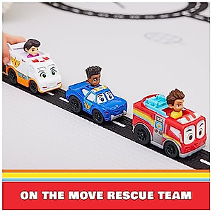 Disney Junior Firebuds, On The Move Rescue Team, 3 PK Diecast Metal Toy Car: Firetruck, Ambulance, and Police Car Kids Toys for Boys and Girls Ages 3+