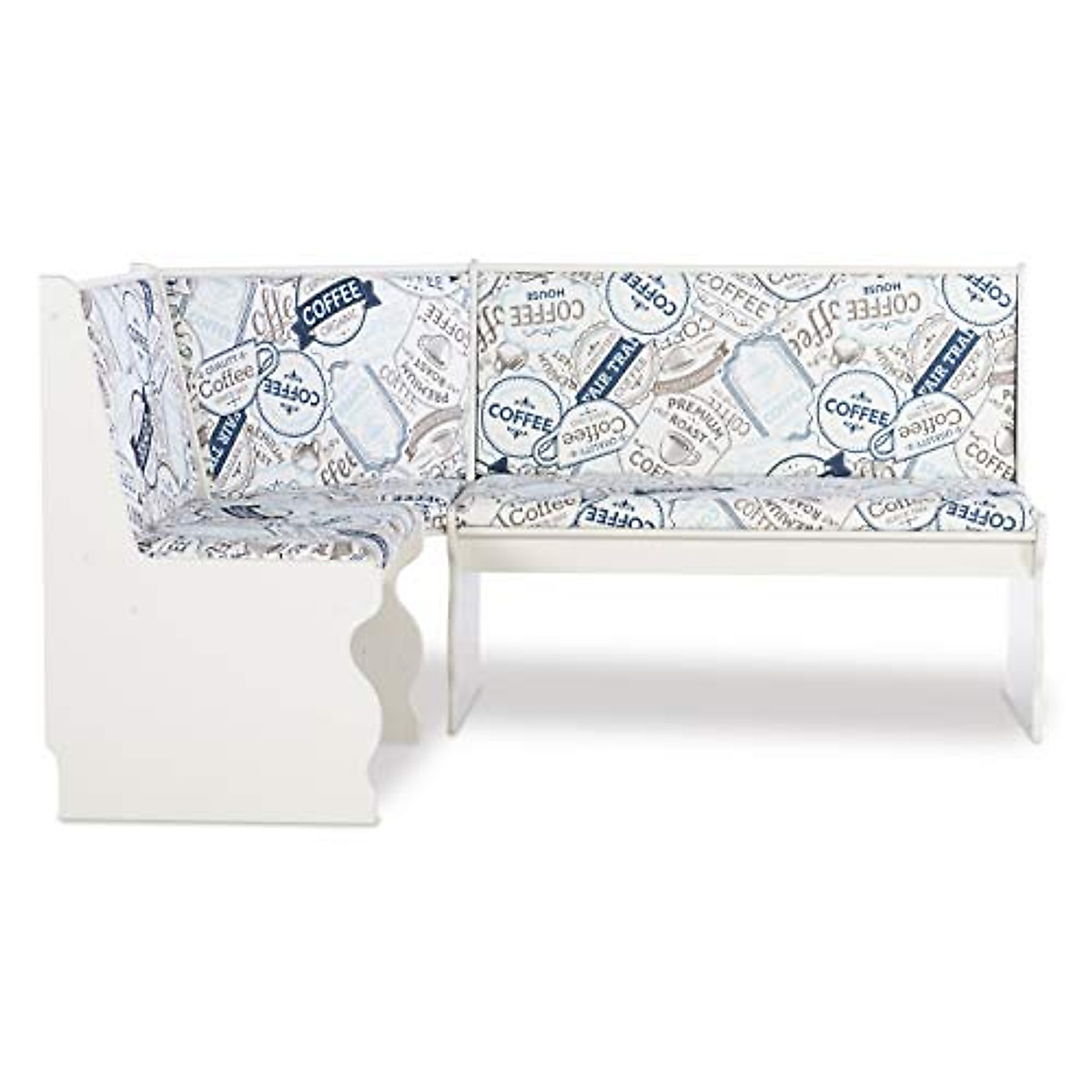 Linon Lucy Coffee Nook - White 66.25 x 34.5 x 50.25