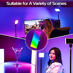 ULANZI LT002 RGB Video Light, Portable LED Camera Light Panel 0-360 Full Color, CRI 95+ 2500-9000K LED Video Light, 4000mAh Rechargeable LED DSLR Lighting for Vlogging, Photography, Video Conference