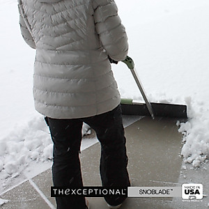 Easy Doze-It 36" SnoBlade with Snow-Slinger Grip | Snow Pusher for Snow Removal | Heavy Duty Snow Plow Shovel with Lift Grip | Snow Shovel for Walk Driveway | Made in USA by Vertex | Model EX973.36