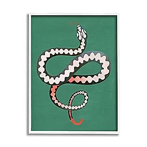 Stupell Industries Flexible Viper Symbol Snake Reptile Vivid Portrait, Design by Grace Popp