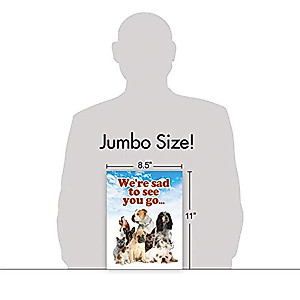 NobleWorks - Cute Group Retirement Card - Adorable Dog Office Humor, Work Retirement Greeting - Pet Coworkers J3636RTG-US