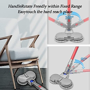 Coodss Electric Cleaner Head Compatible with Dyson V7 / V8 / V10 / V11 Stick Vacuum Sweeping Machine Wet and Dry Dual-use Suction Head Adaptation Cordless Vacuum Cleaner Attachment