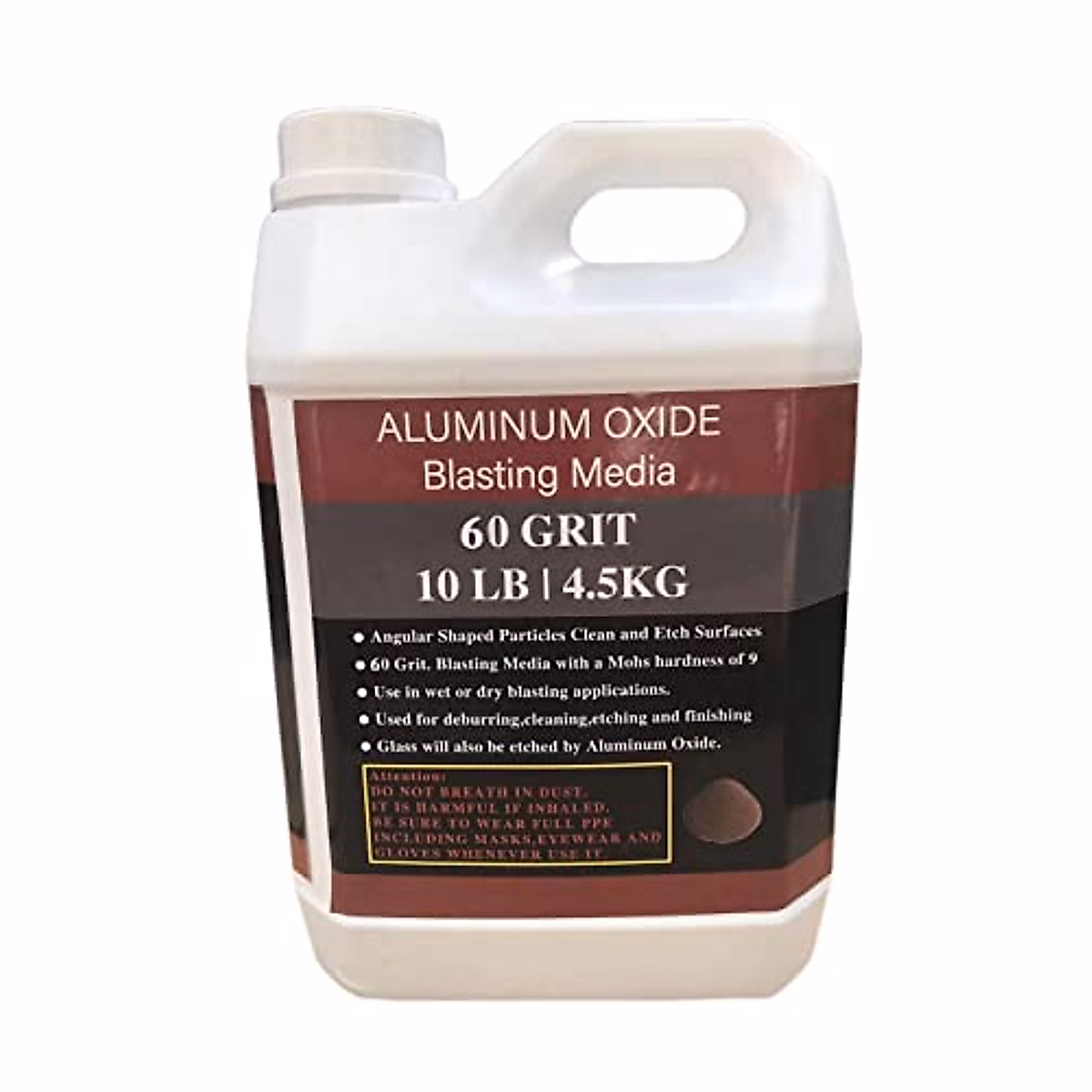 Aluminum Oxide - 10 LBS - Medium to Fine Sand Blasting Abrasive Media for Blasting Cabinet or Blasting Guns. #60 GRIT