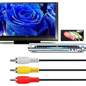 Chenduomi HDMI to RCA TV Cable HDMI Male to 3 RCA Female av Cable Video Audio Component Converter Adapter 1080P Cable for HDTV Black 5ft/1.5m