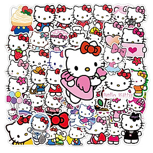 Kitty Cat Purse with Adjustable Lanyard And Stickers, Zipper Kitty Cat Wallet Kuluomi Crossbody Bag Shoulder Bag Coin Pouch Sanlio Accessories for Women