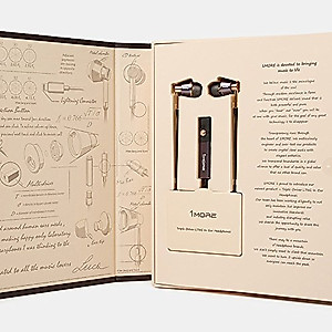 1MORE Triple-driver Headphones In-Ear Hi-Res Audio Earphones with Microphone and Remote Control Lightning Connector for iPhone7 iPhone 8 iPhone X, iPad & iPod - E1001L Gold