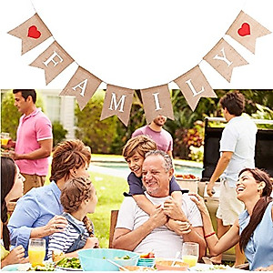 Family Bunting Banner Family Reunion Photo Prop Party Banner for Home Decoration Family Party