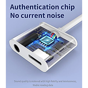 Lightning to 3.5mm Headphone Adapter(2pack) for iPhone Splitter Audio Apple Dongle Jack AUX Adaptador para Earphone 2 in 1 Phone and Charge Charger Earbud Cable 13 12 11 Pro Max Mini Xs Se 7 X 8 Plus