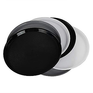 Ucake 6-Pack Round Plastic Serving Trays, Round Fast Food Trays