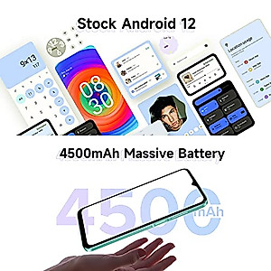 Ulefone Note 14 Pro (4+64GB) Unlocked Cell Phones, Android 12 Smartphone, 6.52” Screen Mobile Phone, 4500mAh Battery, 13MP Rear Camera 4G Dual SIM 3-Card Slots Face ID OTG GPS Android Phone- Black