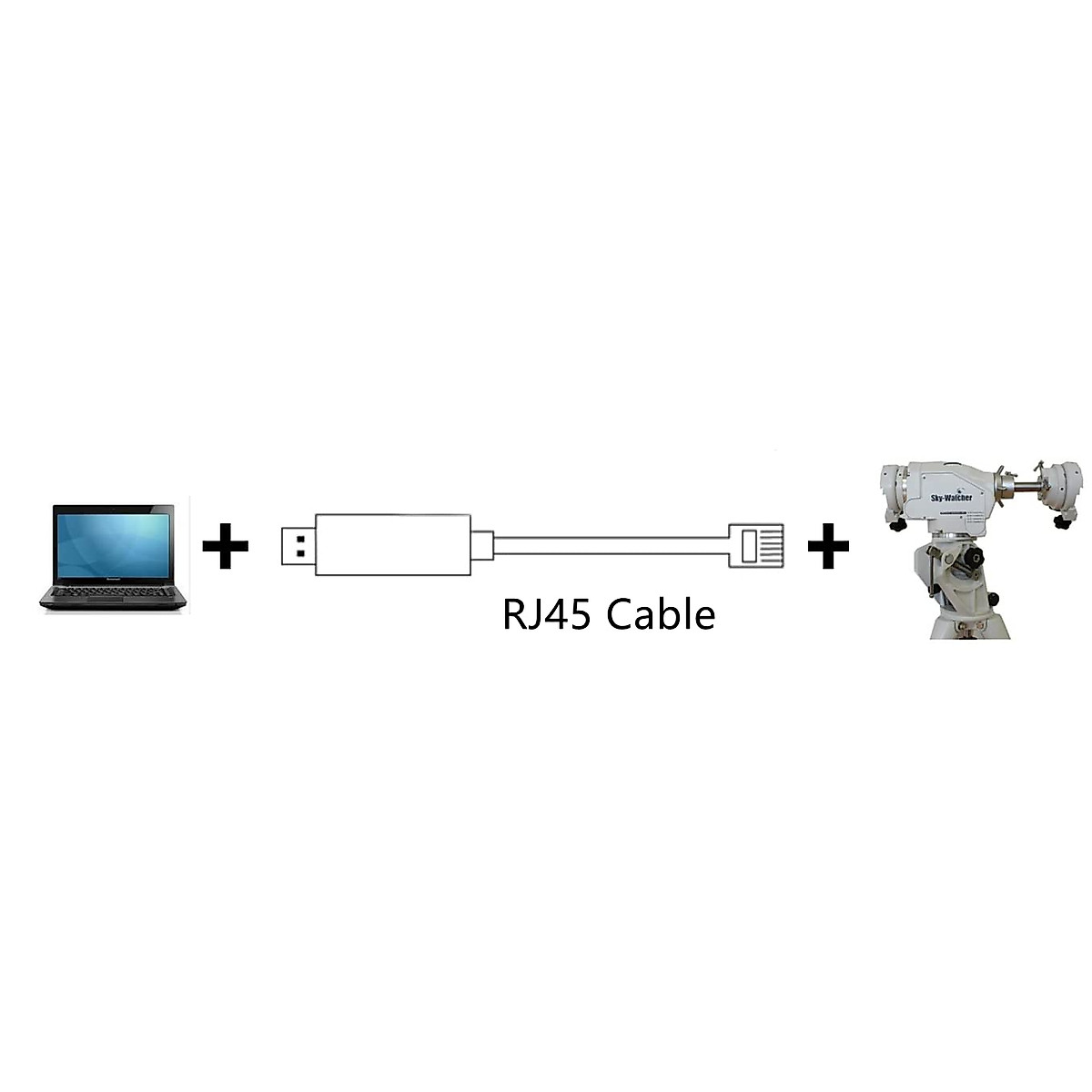 Washinglee RJ45 Control Cable for Skywatcher and Orion Mount, for Heq5 pro, Azeq5, Azeq6, Eq6-R, Eq6-R Pro and Orion Sirius Mount, Eqmod USB Console Cable for Skywatcher GOTO Mount (6 FT / 1.8M)