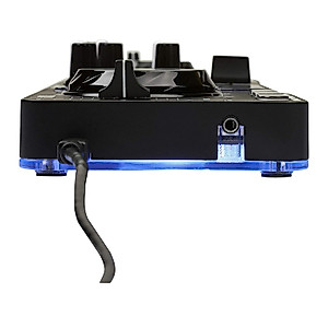 Hercules DJ Starter with Serato DJ Lite Controller and DJMonitor 32 Active Speakers Bundle With Headphones, Laptop Stand and 4-Port USB 3.0 Hub (3 Items)