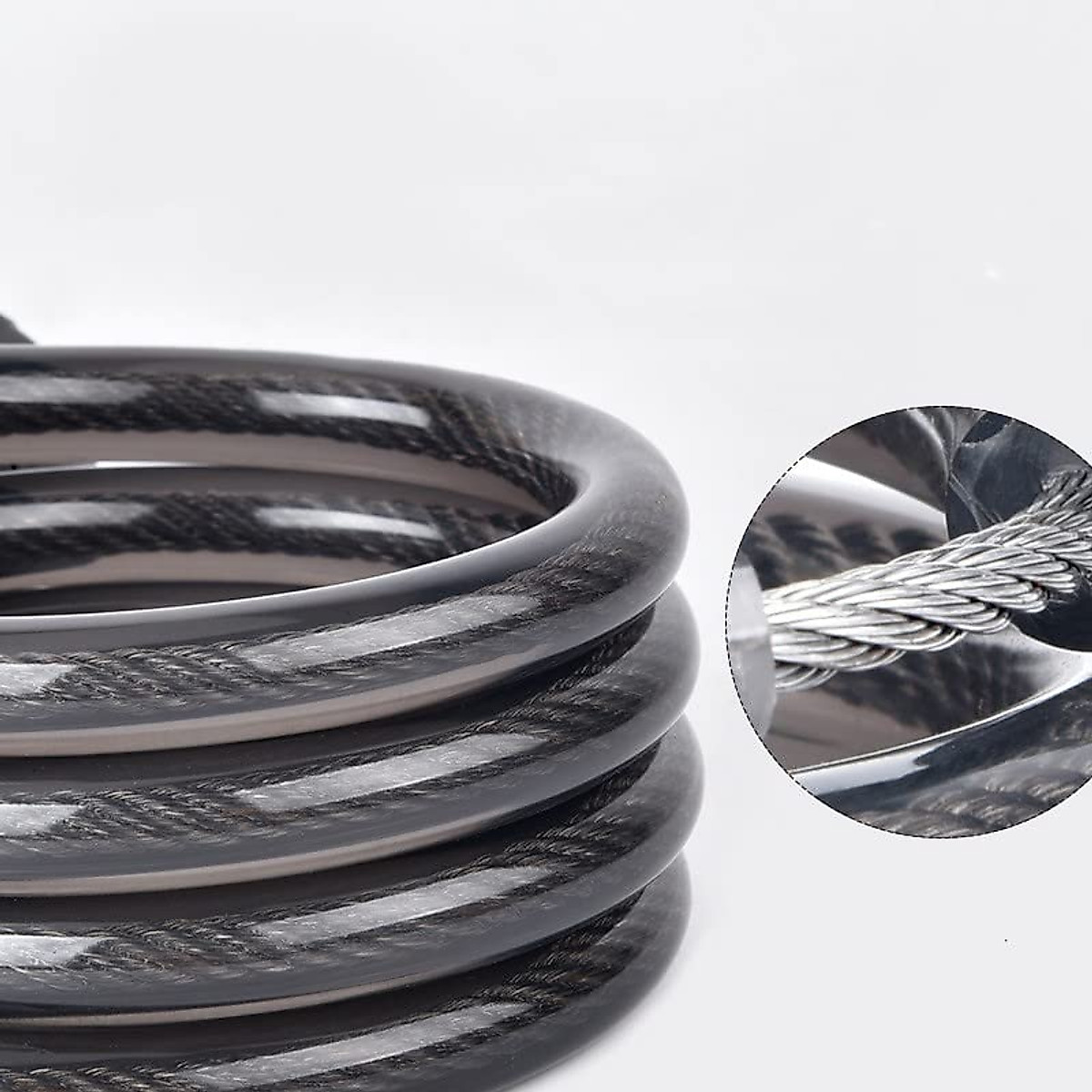 Bike Lock Heavy Duty Anti Theft, Cable Lock for Bicycle, Etronic Lock for Kids Bike Lock Easy, Combination Lock 4ft with Holder