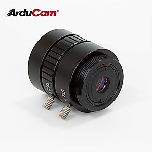 Arducam Lens for Raspberry Pi HQ Camera, Wide Angle CS-Mount Lens, 6mm Focal Length with Manual Focus and Adjustable Aperture