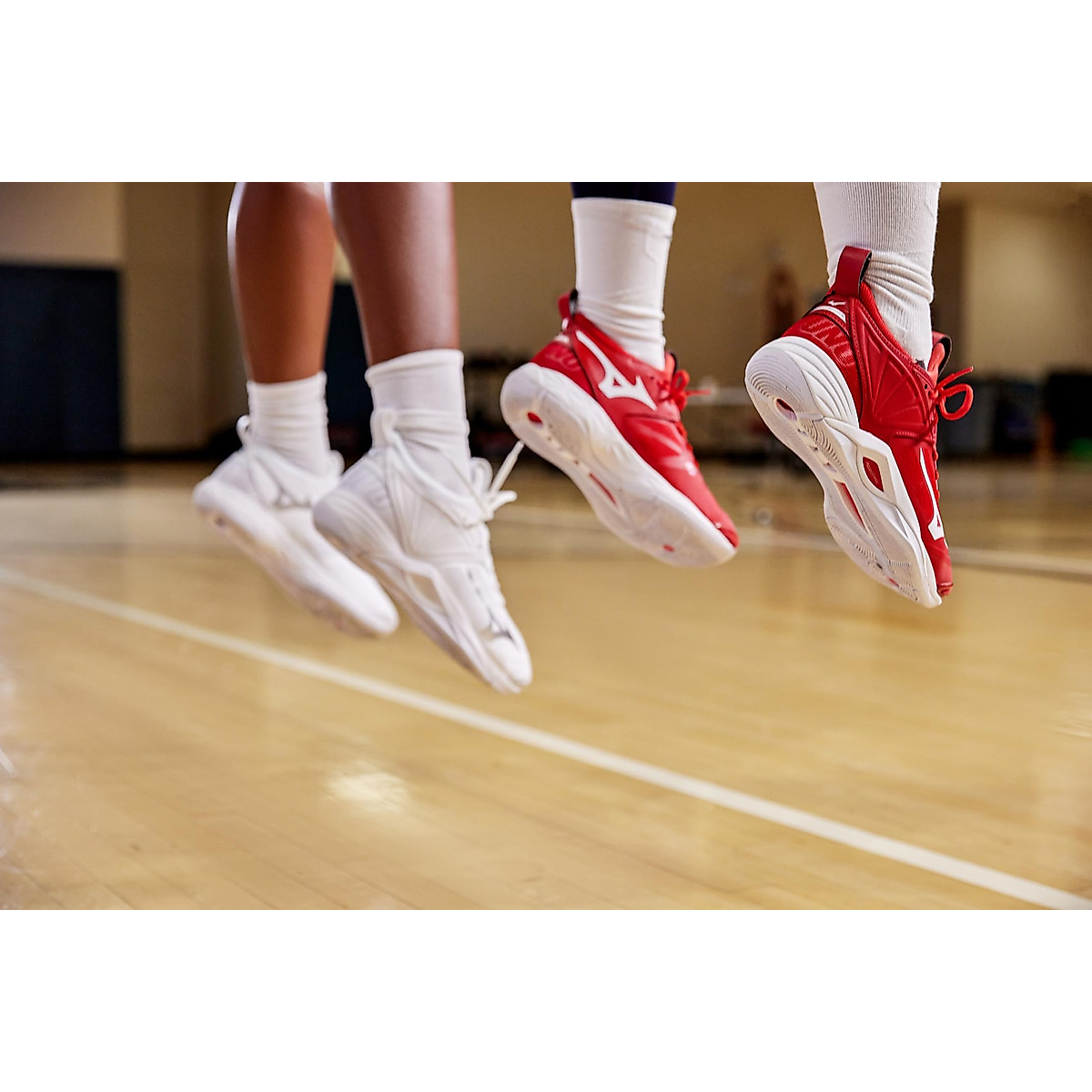 Mizuno Women's Wave Momentum 2 | Women's Indoor Volleyball Shoe | Red/White | US Women's 11.5