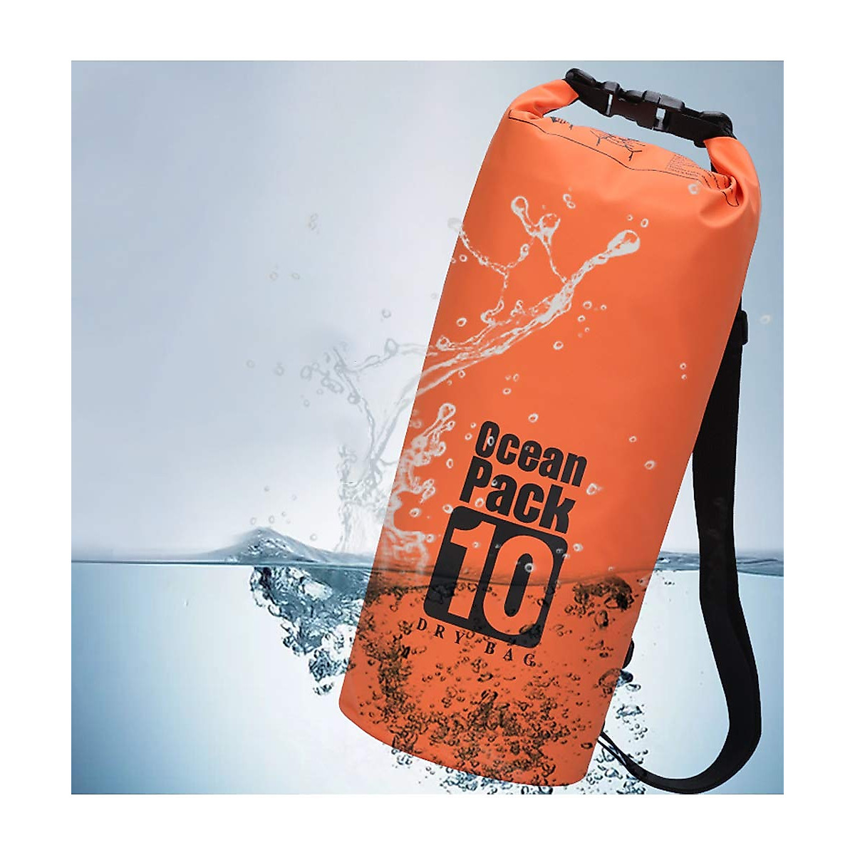 Bycc Bynn Waterproof Dry Bag 5L/ 10L/ 15L/ 20L/ 30L, Roll Top Dry Compression Sack Keeps Gear Dry for Kayaking, Boating, Rafting, Fishing and Camping, Waterproof Backpack (Blue, 15L)