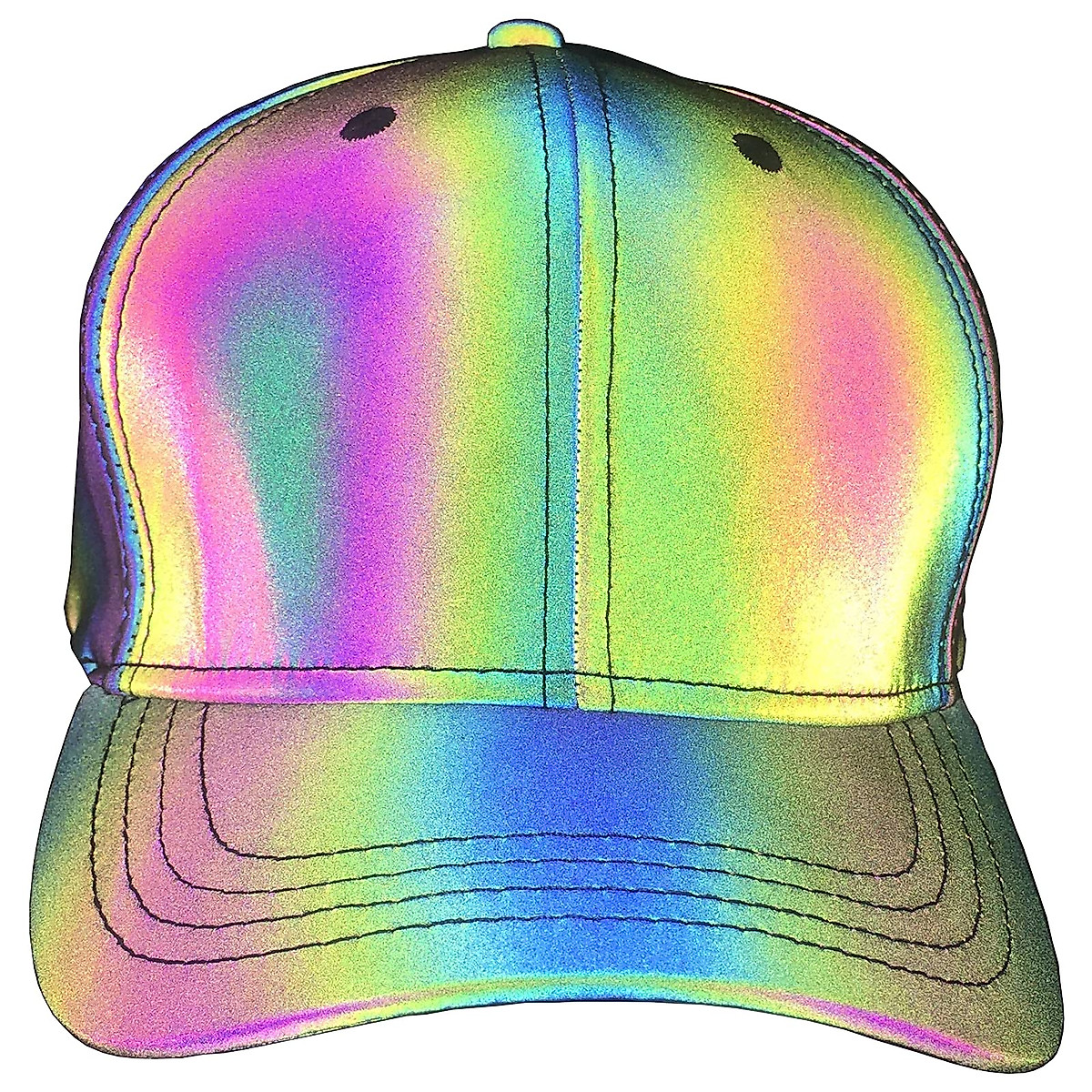 LZLRUN Rainbow Reflective Caps Men Fluorescent Hat Glow in The Dark