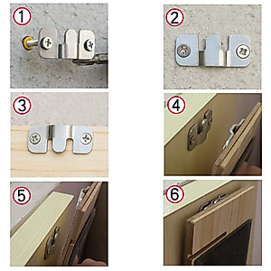 4 Pieces (2 Pairs) Stainless Steel Universal Sectional Sofa Interlocking Photo Frame Connector Bracket Sofa Connector Bracket 2mm Thickness Sectional Couch Bracket with Screws, Large