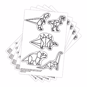 QUCHENG Dinosaur Wall Decals Animal Boys Bedroom Stickers Removable Decor Nursery Kids Room Modern Stylish Murals DIY Cute Decorations 5 Sheets