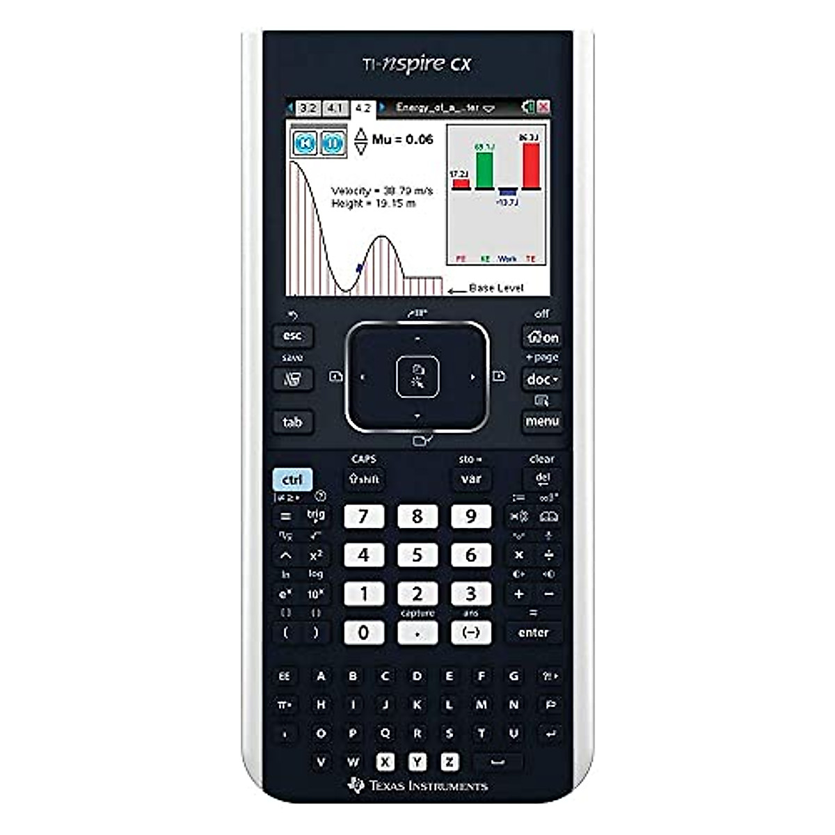 Texas N3/TBL/1E1 TI-Nspire CX Graphing Calculator, Black