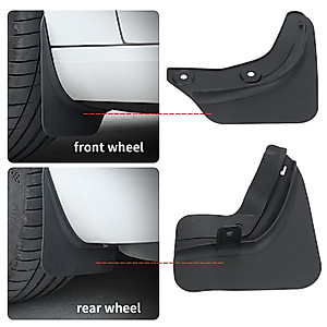 Jawjut Mud Flaps, Compatible with Tesla Model 3 2023,Splash Guard Accessories, No Drilling Required, Black