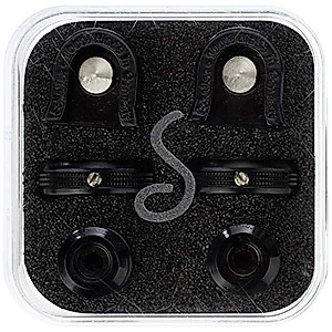 Schaller 14010401 Security Straplocks, Black Chrome