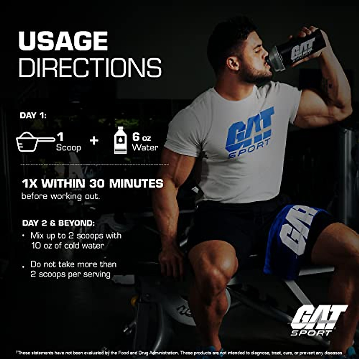 GAT Sport Nitraflex Black, Extreme Pre-Training Formula, 40 Servings (Strawberry Kiwi)