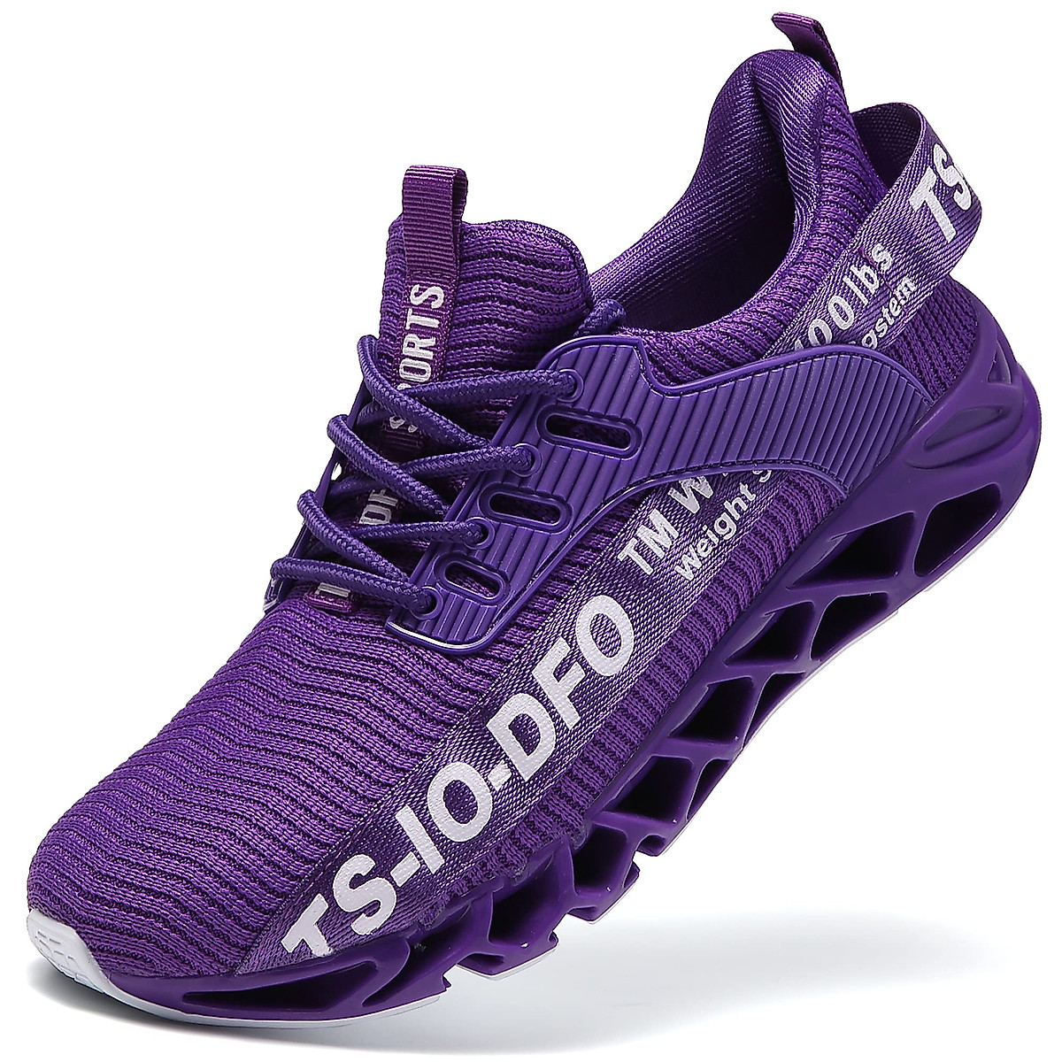 FRSHANIAH Sneakers for Men Slip On Casual Sport Running Shoes Athletic Tennis Walking Shoes Breathable Fashion Gym Runner Jogging Shoes Purple Size 10.5