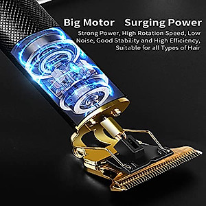 QYY Hair Engraving Pen Shaver, Professional Rechargeable Hair Trimmer Clipper, Stainless Steel Lettering Clipper Styling Tools for Hair/Eyebrows/Beards