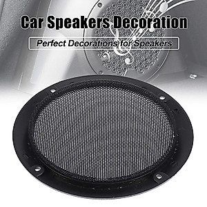 X AUTOHAUX 2pcs 5 Inch Titanium Tone Audio Speaker Cover Mesh Subwoofer Grill Horn Glossy Guard Protector