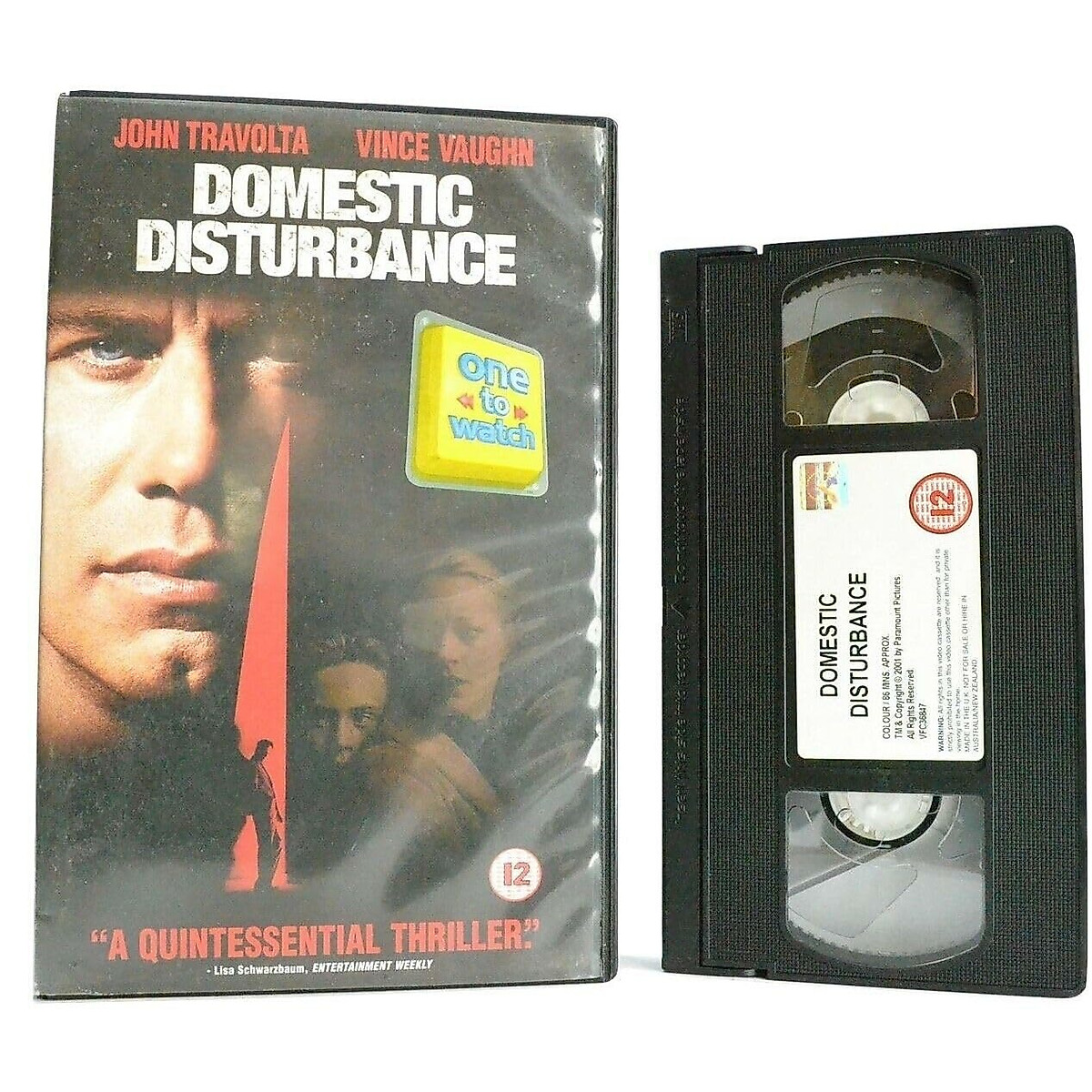 Domestic Disturbance: Psychological Thriller - Large Box - John Travolta - VHS