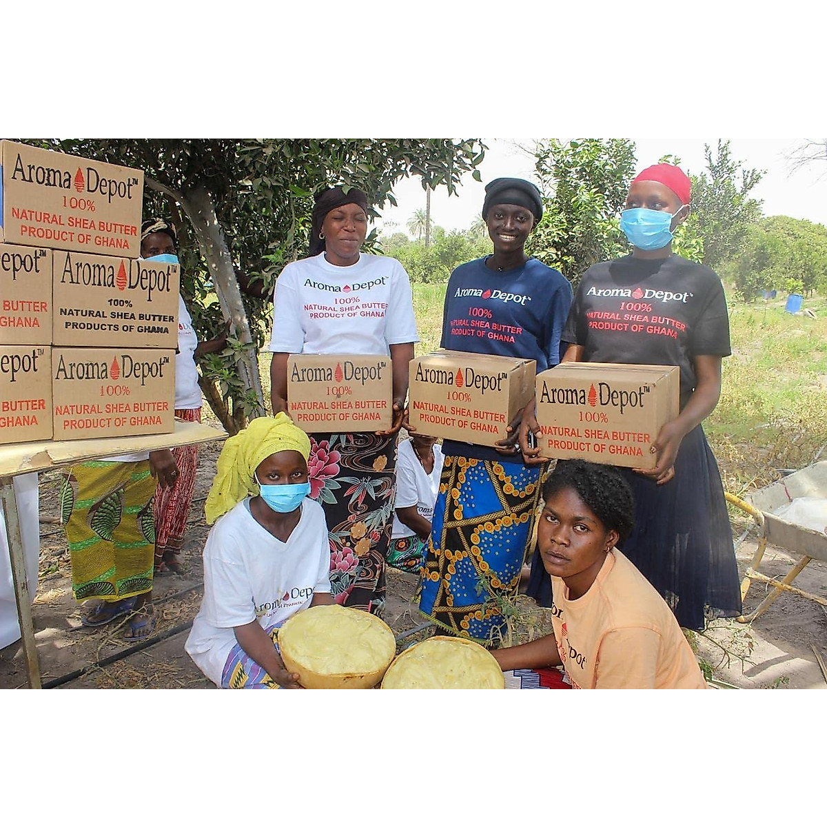 Aroma Depot Raw African Shea Butter 32 oz Yellow Grade A 100% Pure Natural Unrefined Fresh Moisturizing, Ideal for Dry and Cracked Skin. Can be use in Body, Hair and Face.