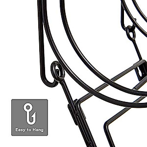 EZOWare 6 Wine Bottle Wall Mounted Metal Holder Rack, Detachable Multipurpose 6 Level Towel Storage Organizer Shelf