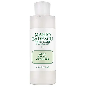 Mario Badescu Acne Facial Cleanser for Combination & Oily Skin, Oil-Free Face Wash with Salicylic Acid & Aloe Vera, Deep Pore Clean, 6 Fl Oz (Pack of 1)
