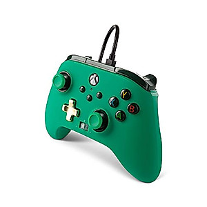 PowerA Enhanced Wired Controller for Xbox Series X|S - Green, Gamepad, Wired Video Game Controller, Gaming Controller, Works with Xbox One - Xbox Series X