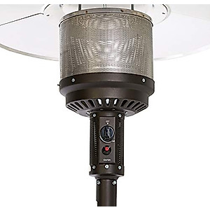 Amazon Basics 46,000 BTU Outdoor Propane Patio Heater with Wheels, Commercial & Residential - Sable Brown