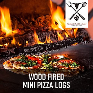 Cattleack Smok'in Tinder Oak Kiln Dried Pizza Oven Wood, 6" Length Mini Splits for Portable Wood Fired Pizza Ovens, Approximately 15 lb, Firewood Kindling, Fire Starter, Fireplace, Campfires, BBQ