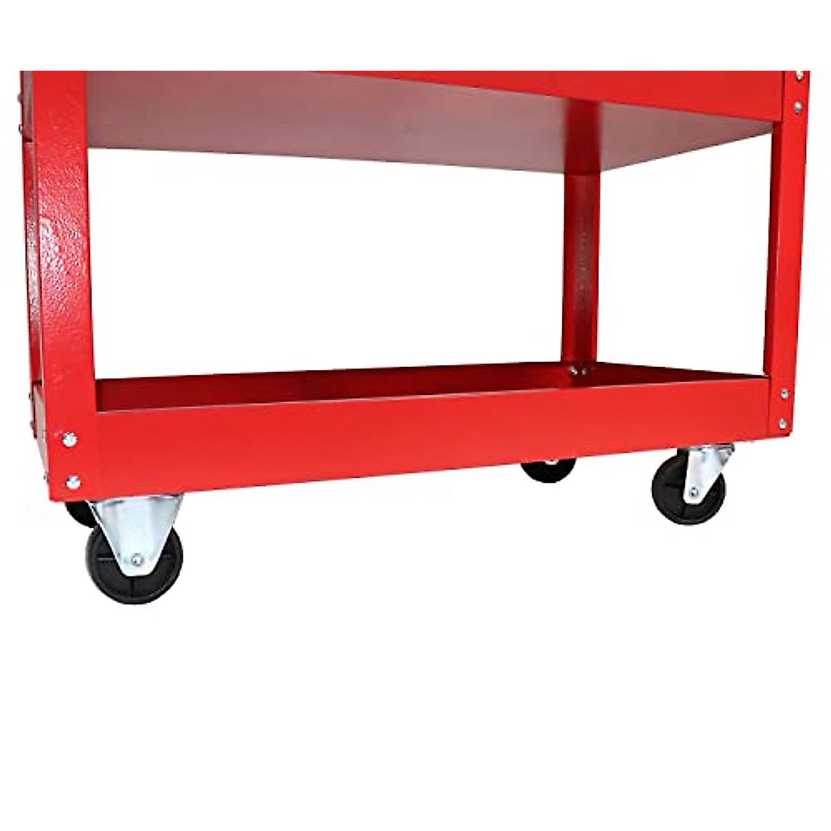 Dragway Tools 3 Tray Service Utility Cart 150 LBS Load Capacity with Swivel 360° Wheels Tool Cart Multifunctional