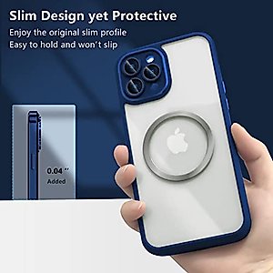 Penekin for iPhone 13 Pro Max Case, Military Grade Drop Protection Design for iPhone 13 Pro Max Case Clear with Screen Protector and Built in Camera Lens Protector (Blue)