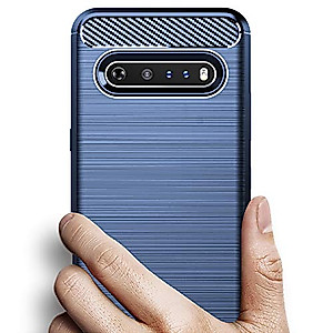 Osophter for LG V60 ThinQ Case,LG V60 Case Shock-Absorption Flexible TPU Rubber Full-Body Protective Phone Cover for LG V60 ThinQ(Blue)