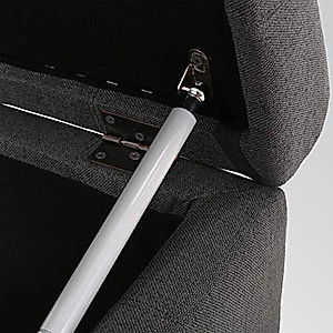 Christopher Knight Home Hedda Tufted Fabric Storage Ottoman, Dark Gray, Dark Brown