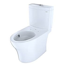 TOTO® Aquia® IV Two-Piece Elongated Dual Flush 1.28 and 0.9 GPF Toilet with CEFIONTECT, Cotton White - CST446CEMFGN#01