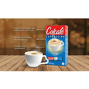 Colcafé French Vanilla Cappuccino Instant Mix | Convenient & Portable Packs | 100% Colombian Coffee | Make Hot or Cold | 6 Count (Pack of 2)