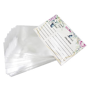 4x6 Inches Recipe Card Protectors, Recipe Card Covers, Set of 100