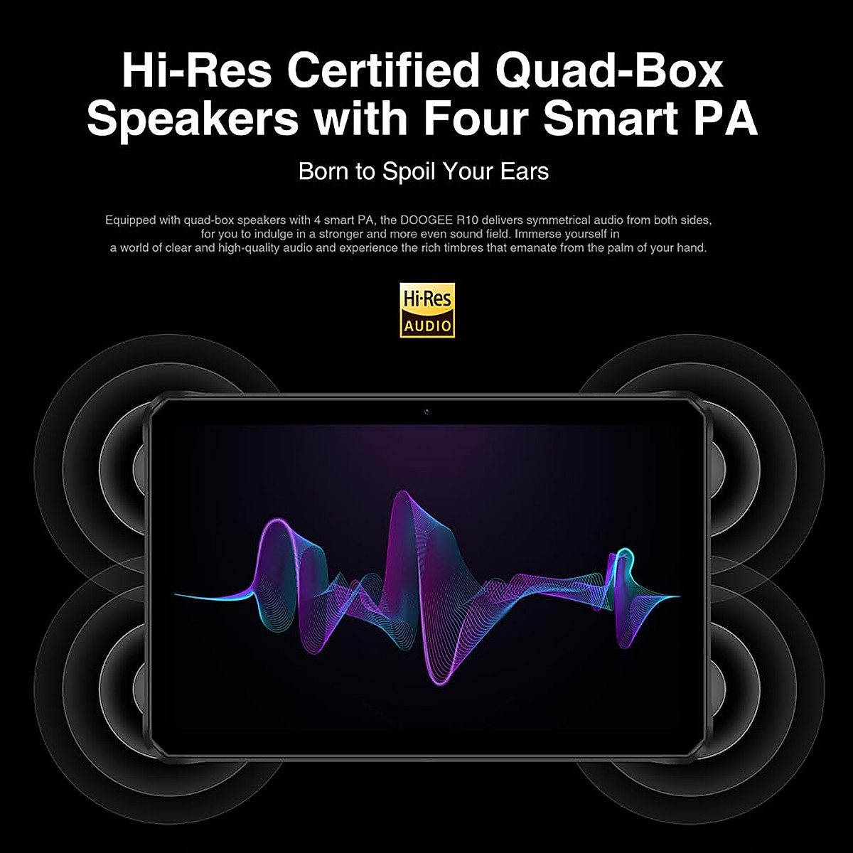 DOOGEE R10 Rugged Tablet Android 13, MTK G99 8GB+128GB Tablet PC, 10.36 inch FHD+ 10800mAh Rugged Tablets, IP68 Waterproof Tablet, 20MP+16MP Camera, Dual SIM 4G/WiFi/GPS/OTG/FM/T-Mobile, Silver