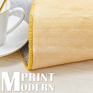 jinchan Runner Rug 2x6 Area Rug Gold Twilight Rug Modern Entryway Rug Accent Rug Indoor Ombre Print Mat Low Pile Rug Contemporary Floor Cover for Kitchen Bedroom Doorway Decor Non Slip