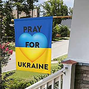 Ukraine Garden Flag, Pray for Ukraine,I Stand with Ukraine Ukrainian National Garden Flag Vertical Double Sided Yard Outdoor Decor 12.5 x 18 Inch (Z)